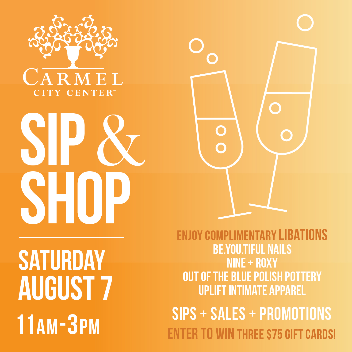 August Sip & Shop - Carmel City Center