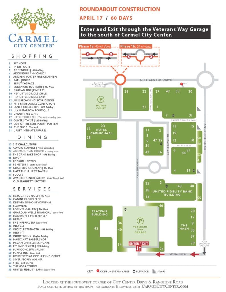 BUSINESSES OPEN - ACCESS DURING ROUNDABOUT CONSTRUCTION - Carmel City ...
